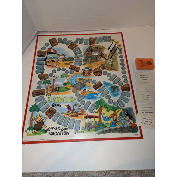 Vintage | Games | Vintage Flintstones The Game Replacement Board Cards ...